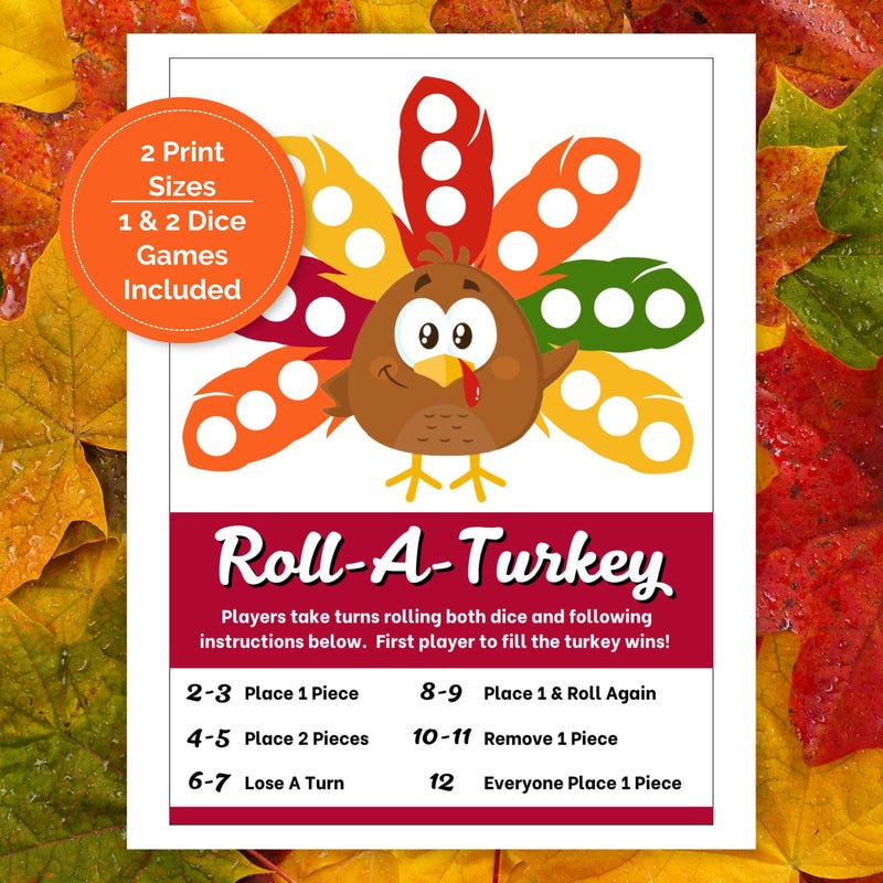 Roll a Turkey - Etsy