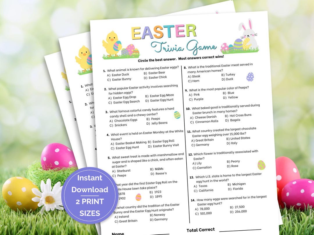 Easter Trivia Game, Easter Game, Easter Classroom Game, Easter ...