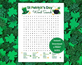 St. Patrick's Day Word Search - Etsy UK