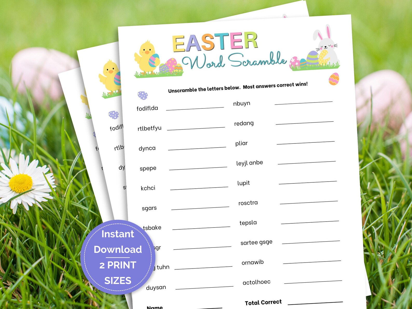 Easter Word Scramble, Printable Easter Game, Easter Classroom Activity ...