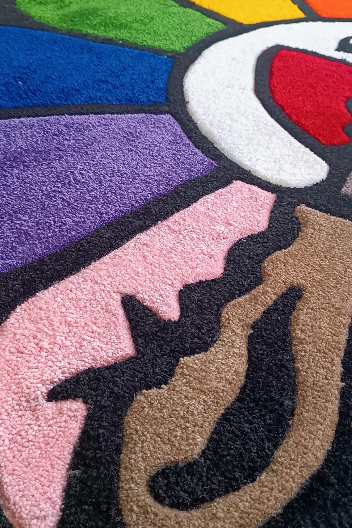 Handmade Tufted "half Half" Art Rug - Etsy