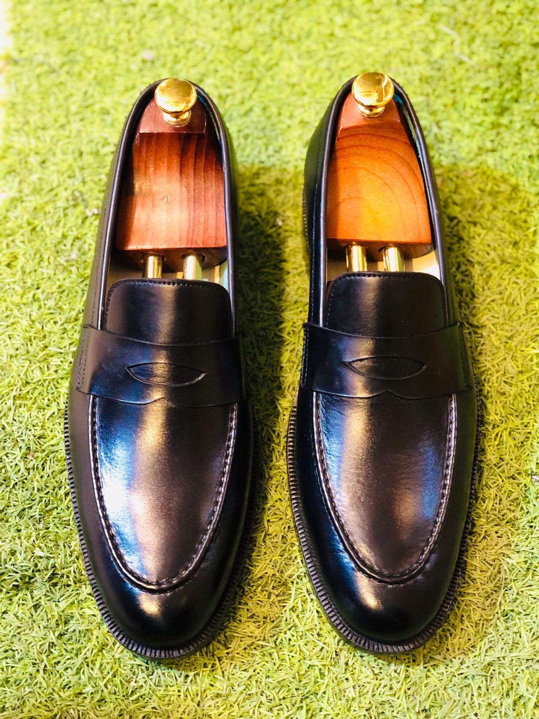 Handmade Leather Loafer Split Toe Dress Shoes for Men - Etsy