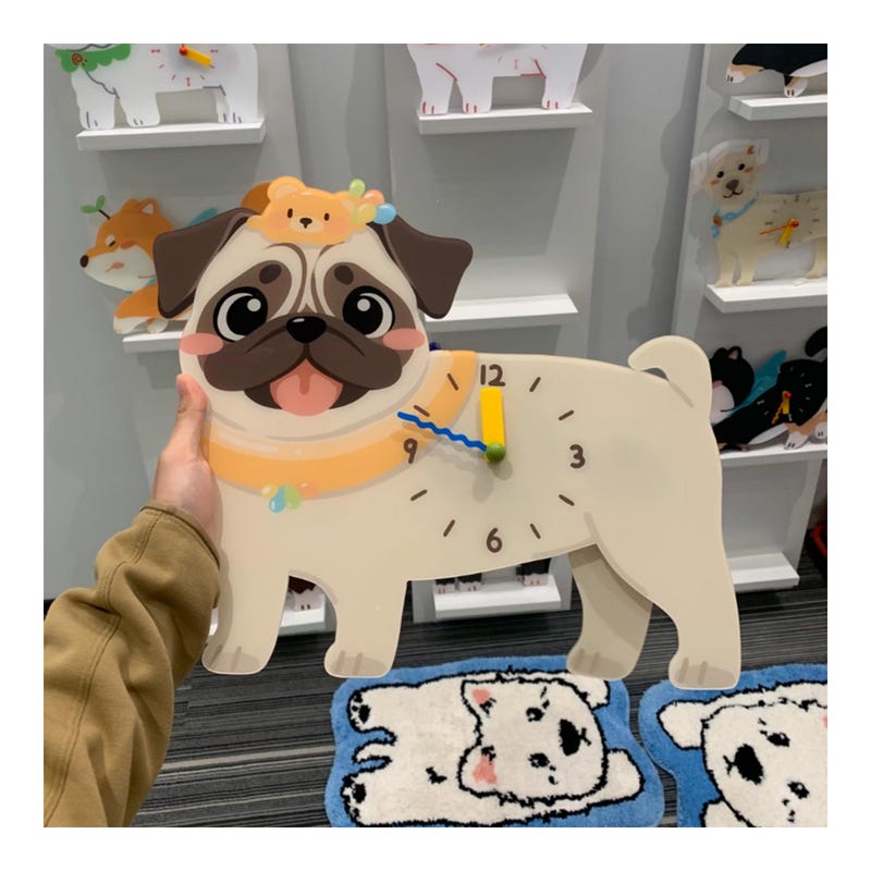 Pug Clock - Etsy