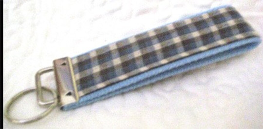 Light Blue and Gray Key Fob - Etsy