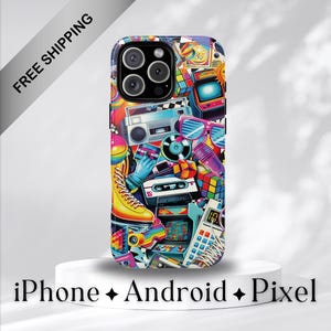 Collage Phone Case 1980s Retro Phone Case Designer iPhone Case Magsafe ...