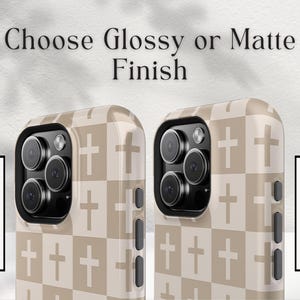 Christian Cross Phone Case Checkerboard| Faith-based Phone Cover ...