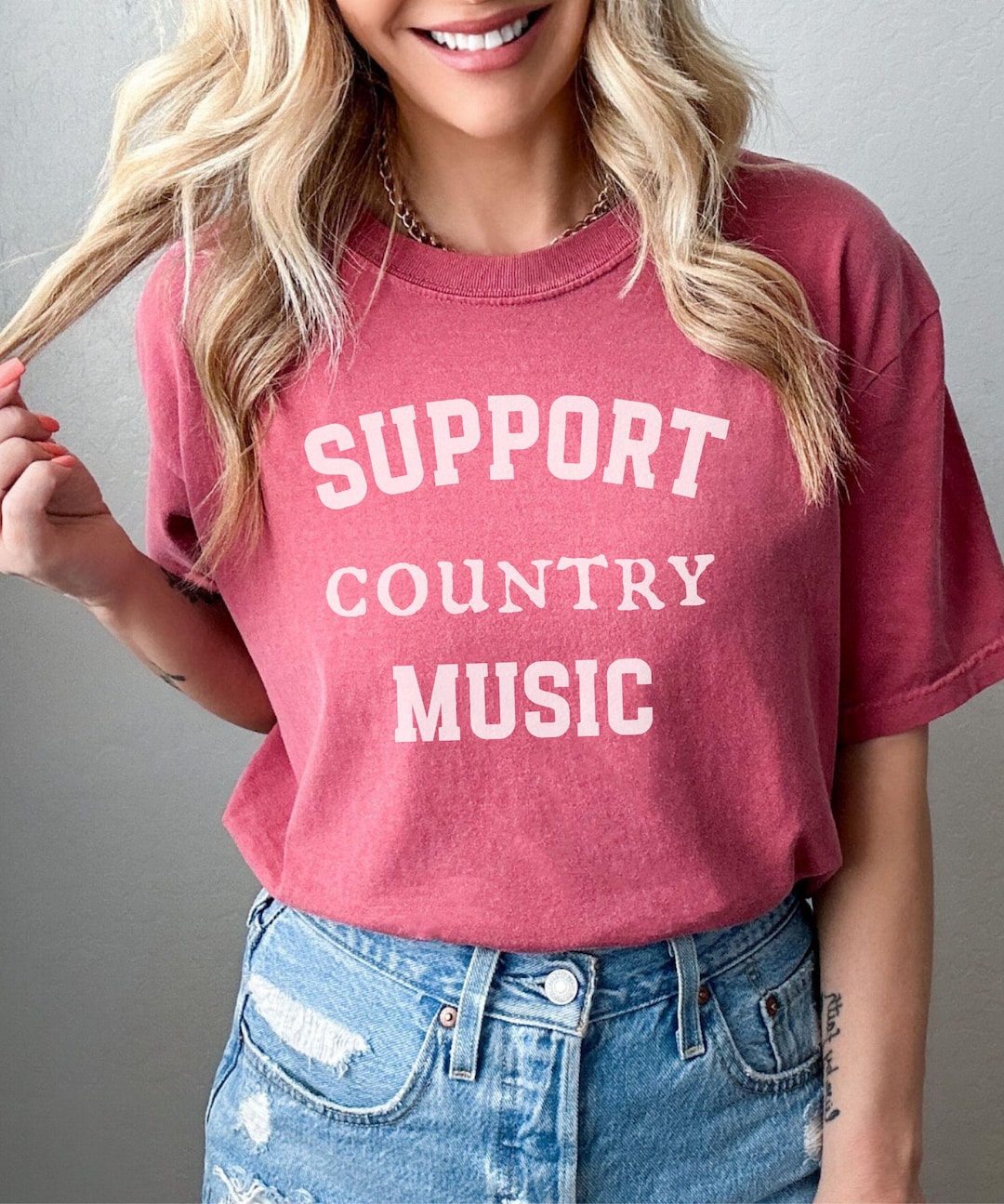 Country Music Shirt, Support Country Music, Vintage Style Concert Shirt ...