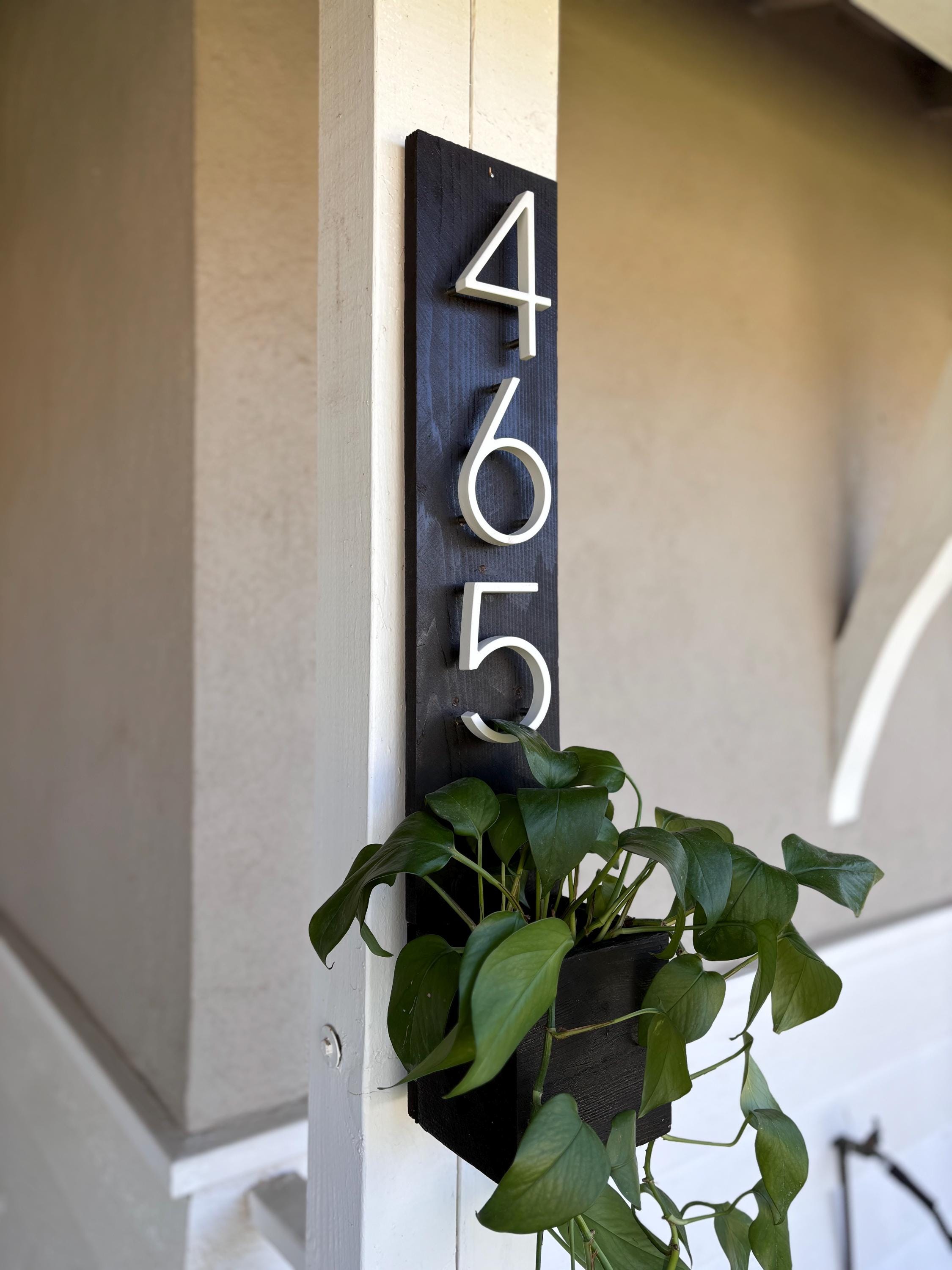 Modern House Address Sign With Planter - Etsy Canada
