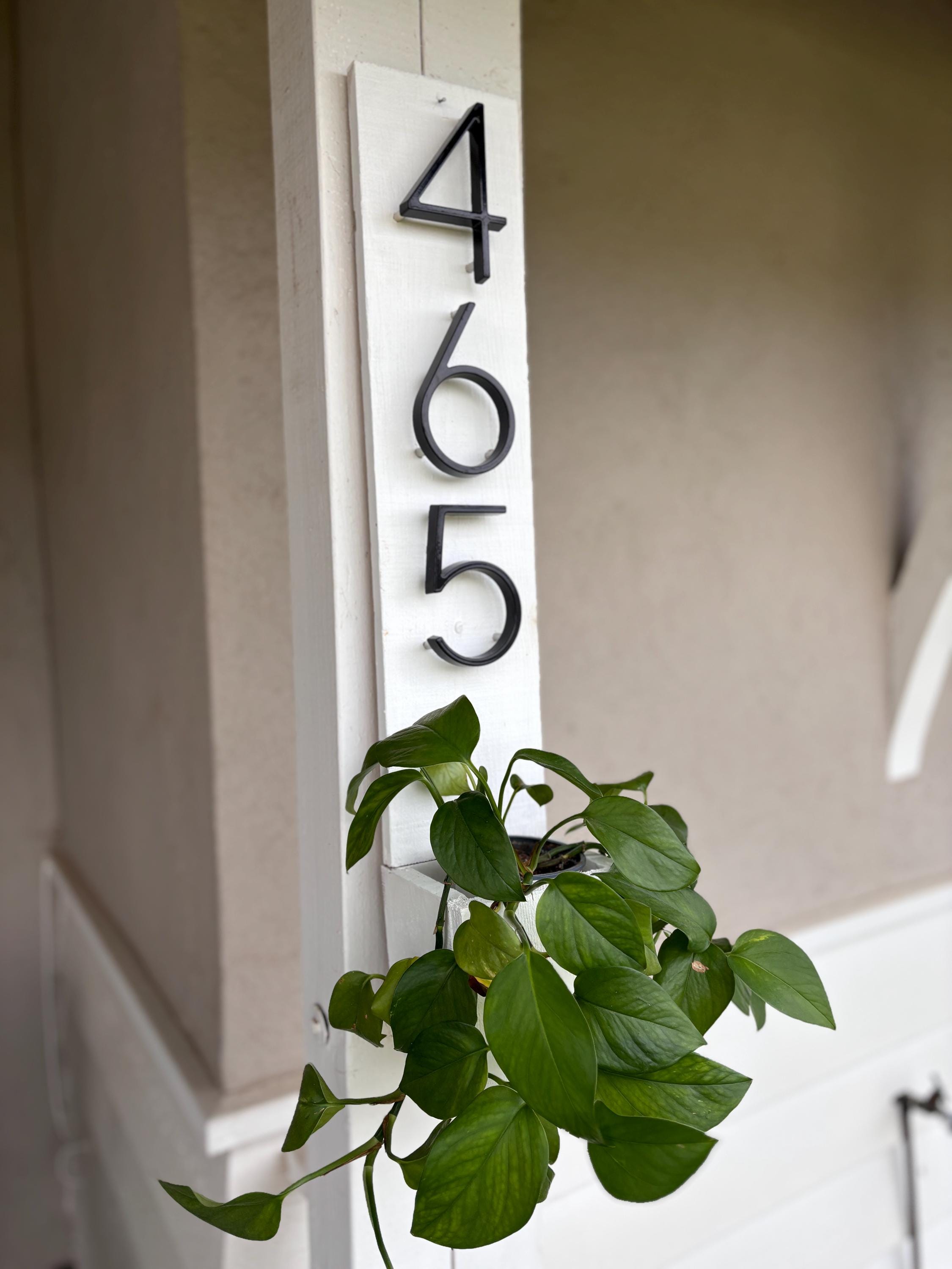 Modern House Address Sign With Planter - Etsy