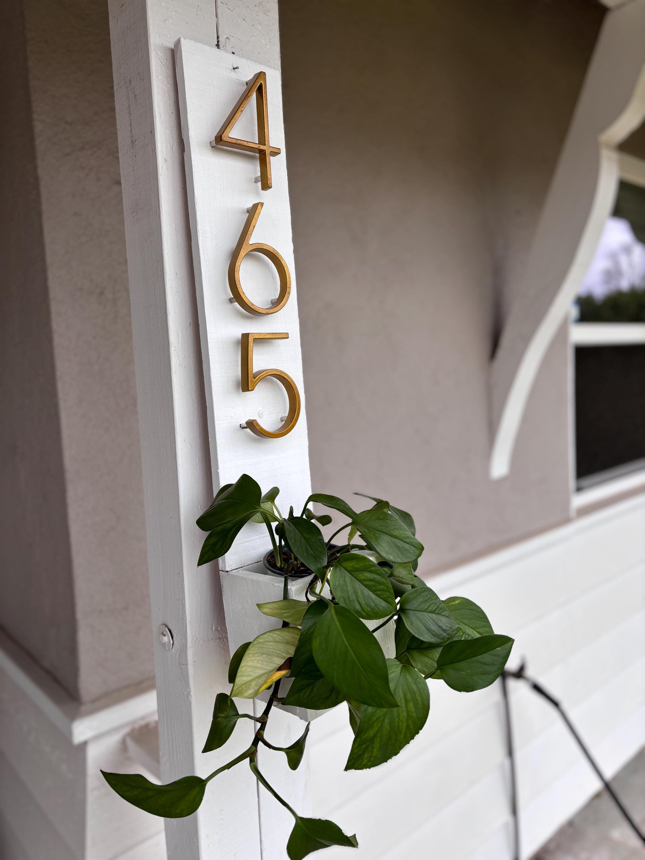 Modern House Address Sign With Planter - Etsy