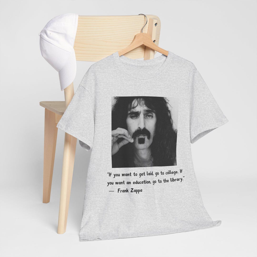 Frank Zappa Quote Unisex Heavy Cotton Tee, Vintage Graphic T-shirt ...