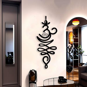 Just Breathe Sanskrit Symbol Metal Wall Decor, Yoga Wall Art ...