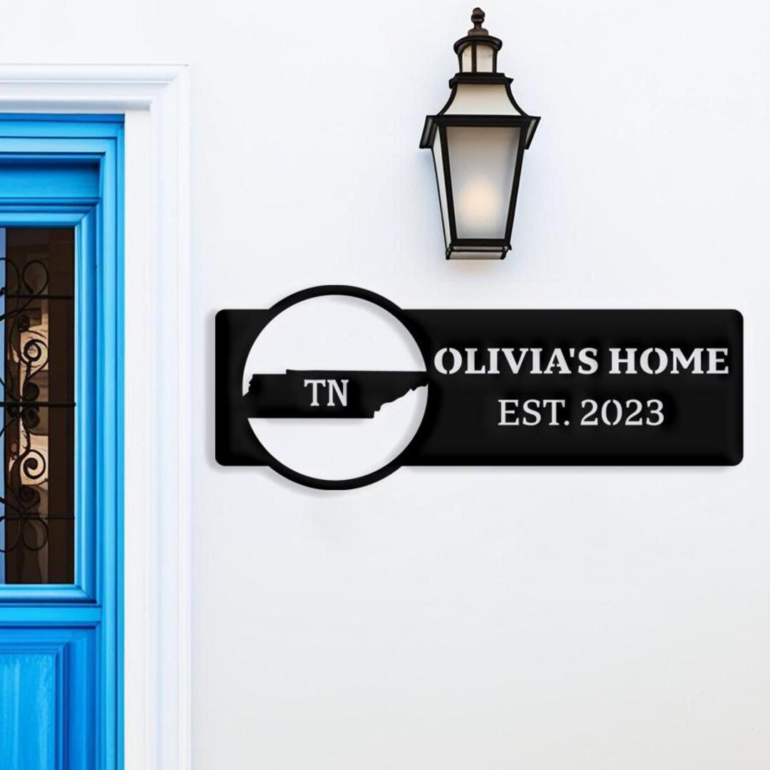 Tennessee Custom Metal Sign, Outdoor Tennessee Welcome Sign, TN State ...