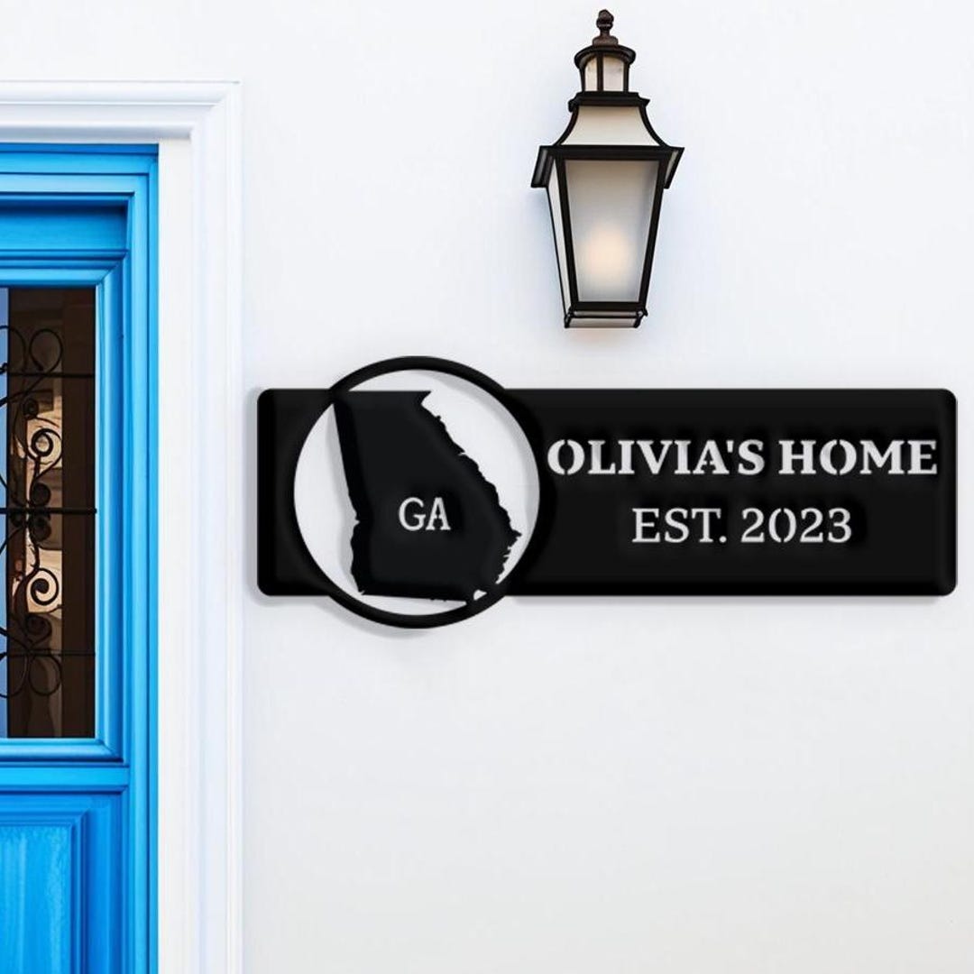 Georgia Custom Metal Sign, Outdoor Georgia Welcome Sign, GA State Sign ...