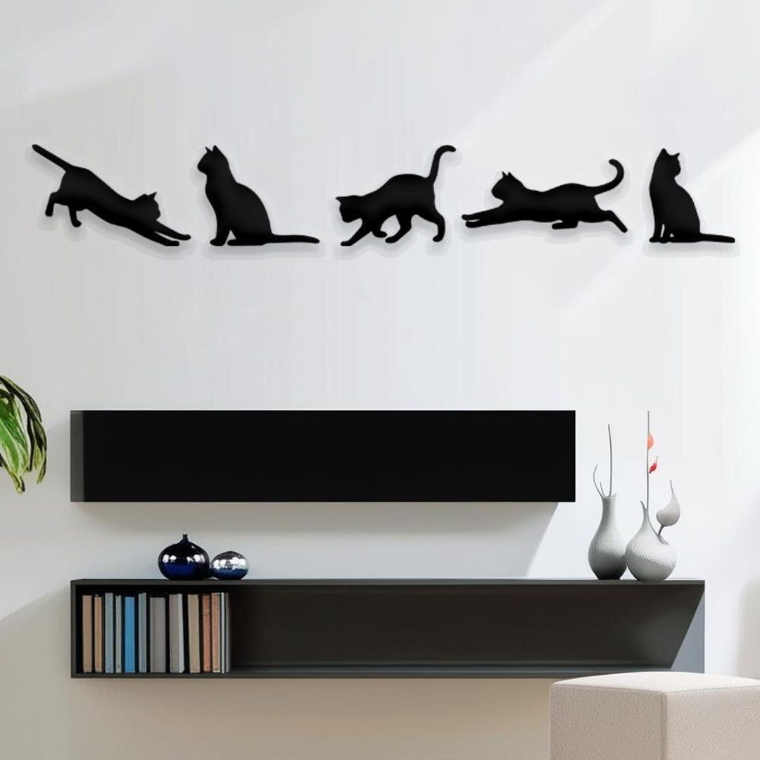 Funny Cat Metal Wall Decor, Best Gifts for Cat Lovers, Cat Wall Art ...
