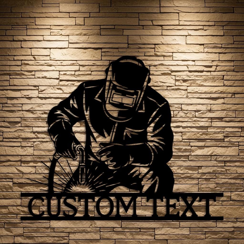 Custom Welder Metal Sign, Personalized Welding Shop Decor, Garage Wall ...