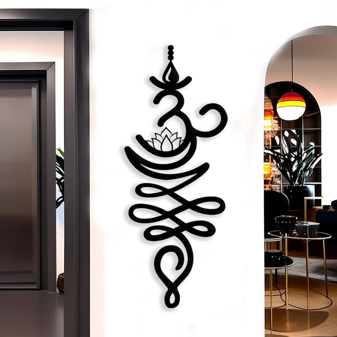 Just Breathe Sanskrit Symbol Metal Wall Decor, Yoga Wall Art ...