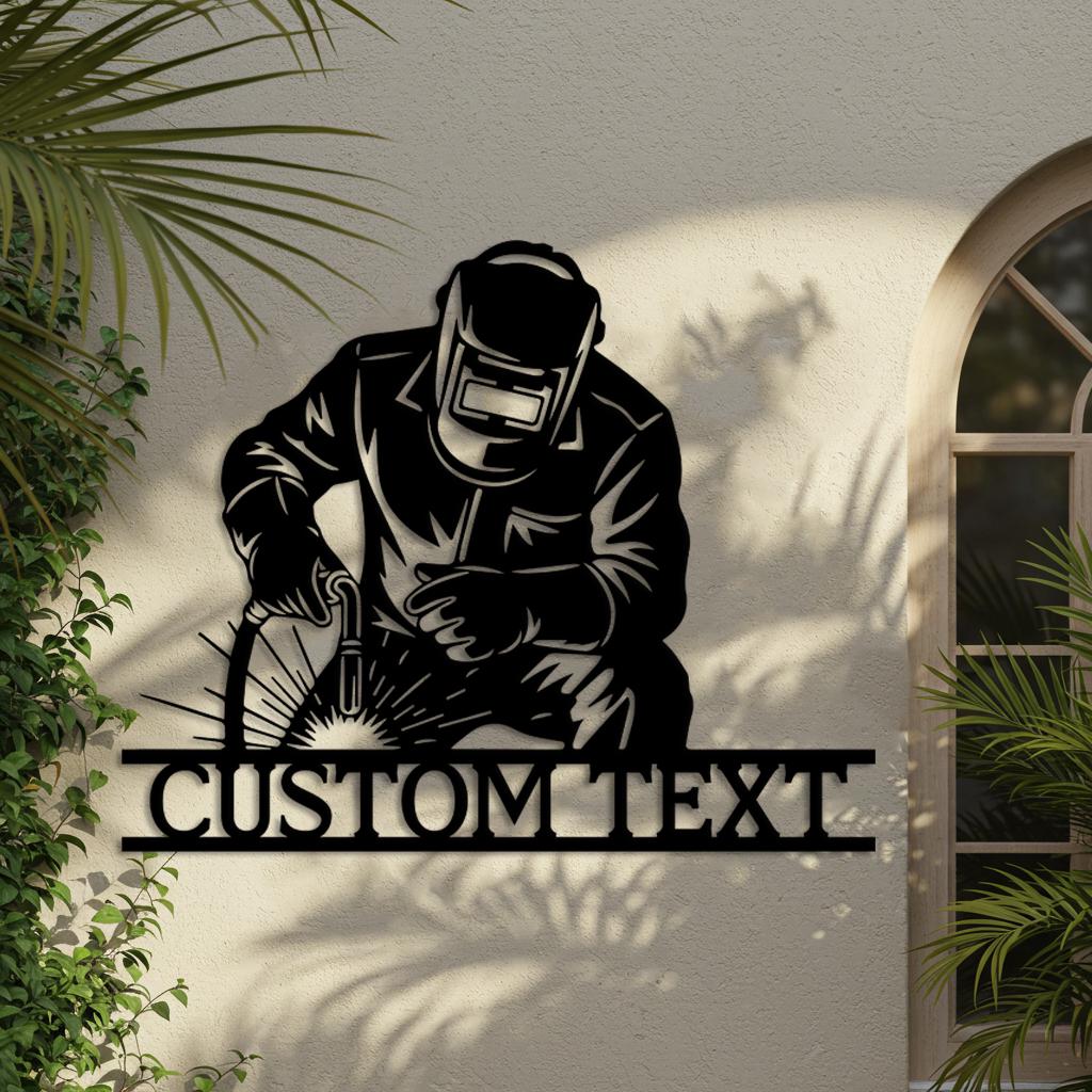Custom Welder Metal Sign, Personalized Welding Shop Decor, Garage Wall ...