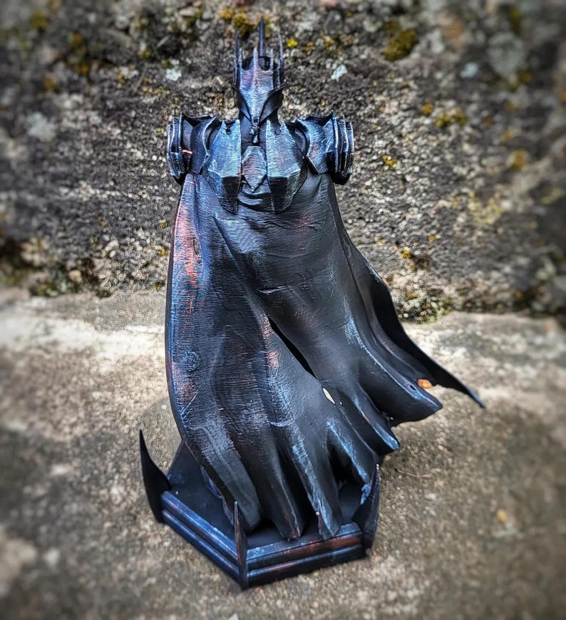 Statue of Sauron Lord of the Rings Sauron Bust High Quality STL File ...