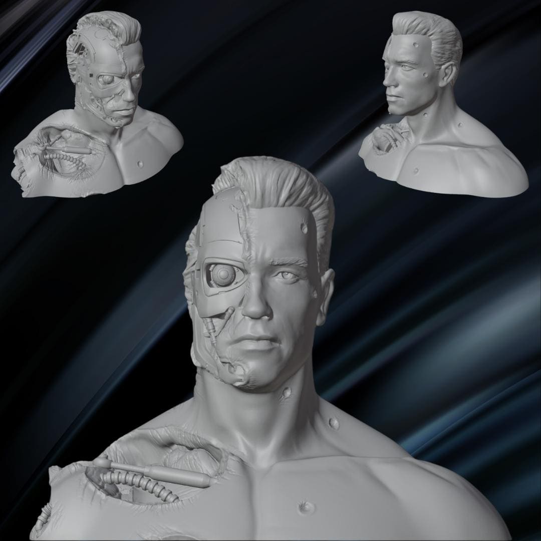 Terminator T-800 Hybrid Model STL File: 3D Printing Collectible ...