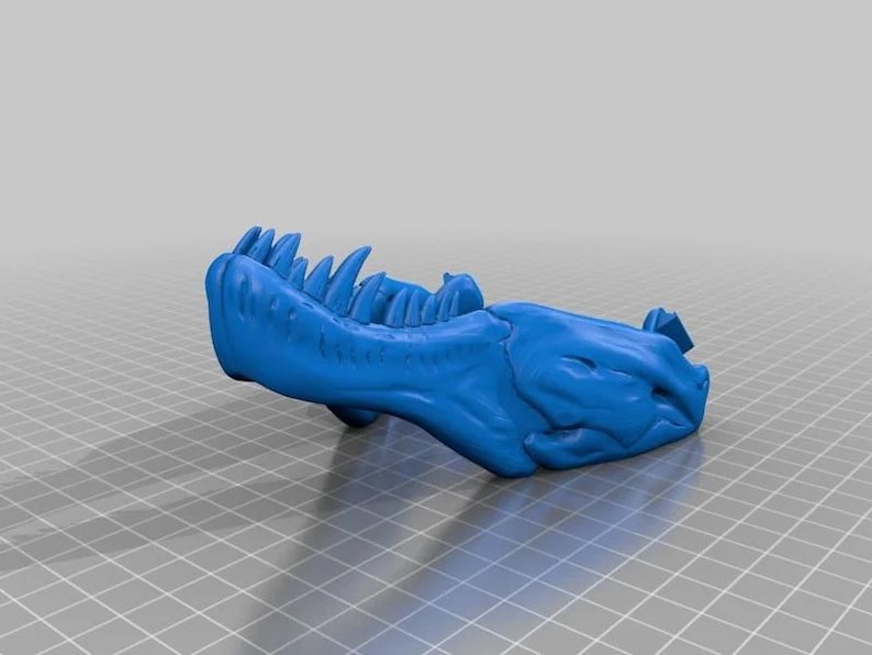 T-rex Skull 3D Print STL File: Dinosaur Fossil Replica (digital ...