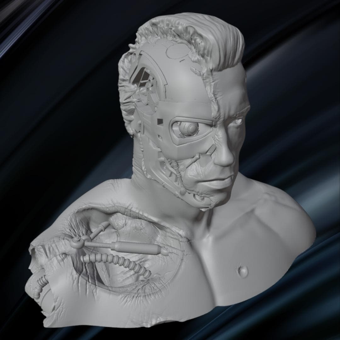 Terminator T-800 Hybrid Model STL File: 3D Printing Collectible ...