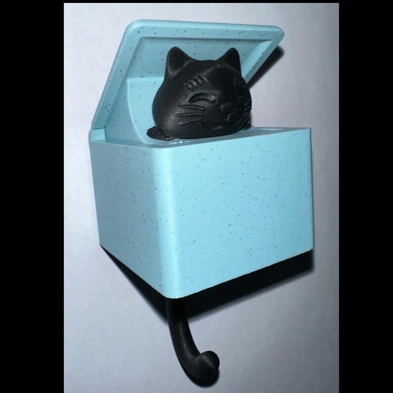 Cat Key Holder 3D STL File for 3D Printing, Adorable Pop-out Cat Design ...