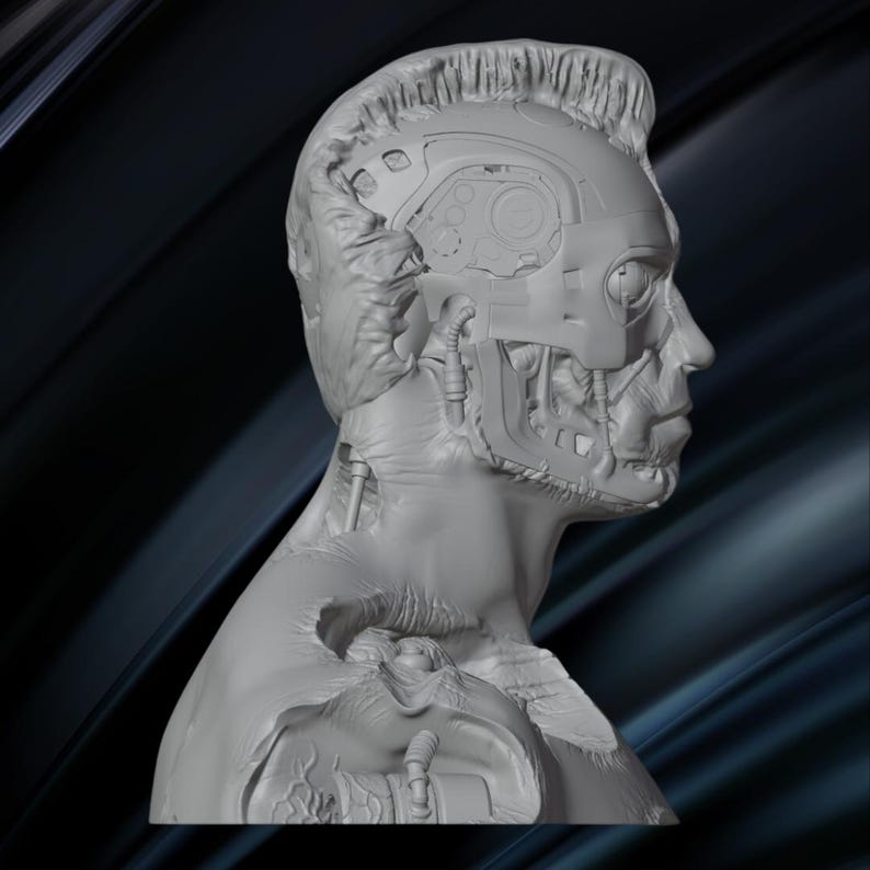 Terminator T-800 Hybrid Model STL File: 3D Printing Collectible ...