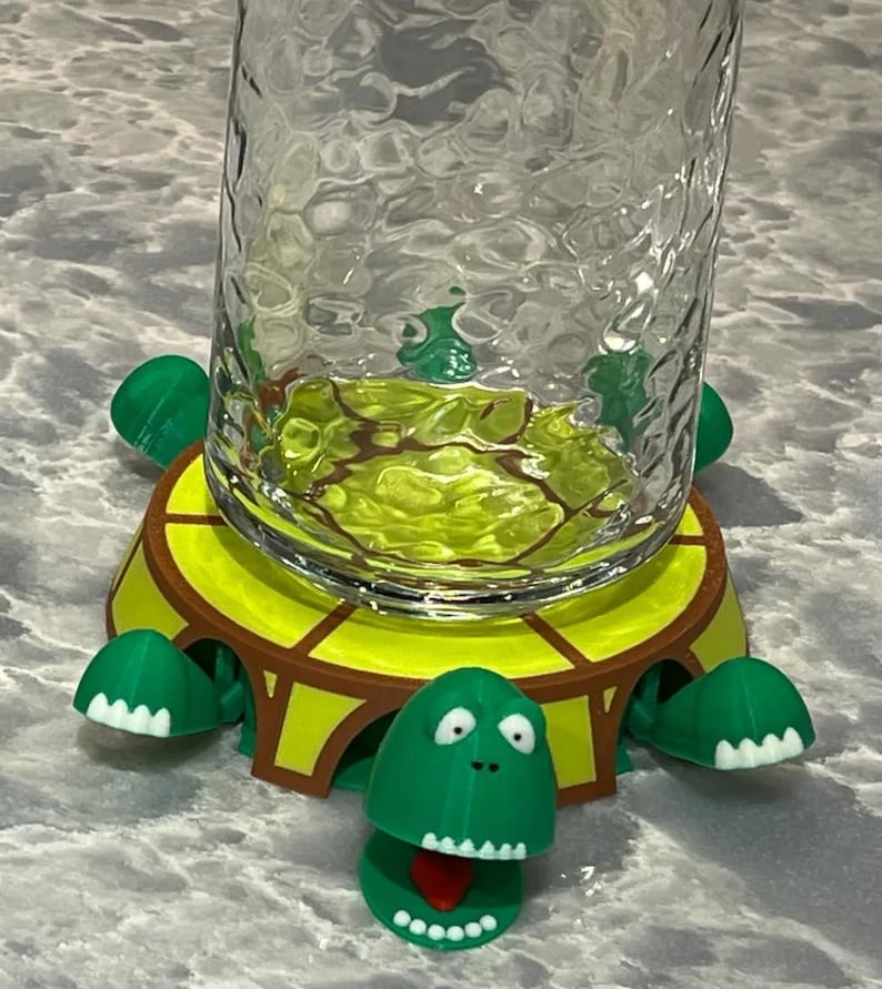 Animated Turtle Coaster STL File – Articulated Moving Cup Holder – Fun ...
