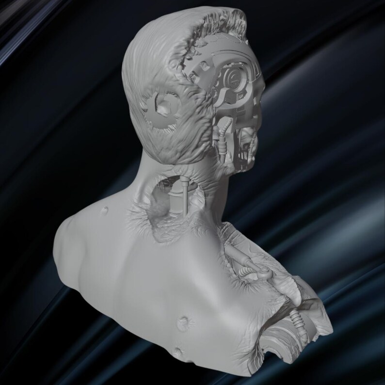 Terminator T-800 Hybrid Model STL File: 3D Printing Collectible ...