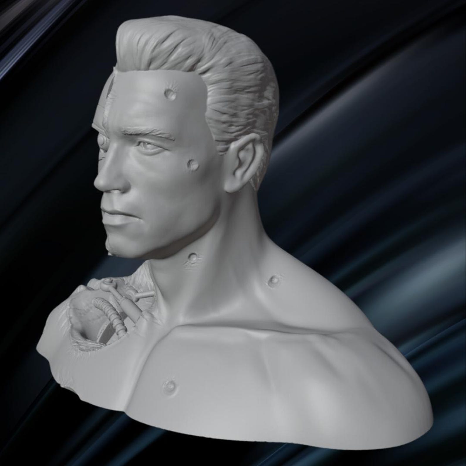 Terminator T-800 Hybrid Model STL File: 3D Printing Collectible ...