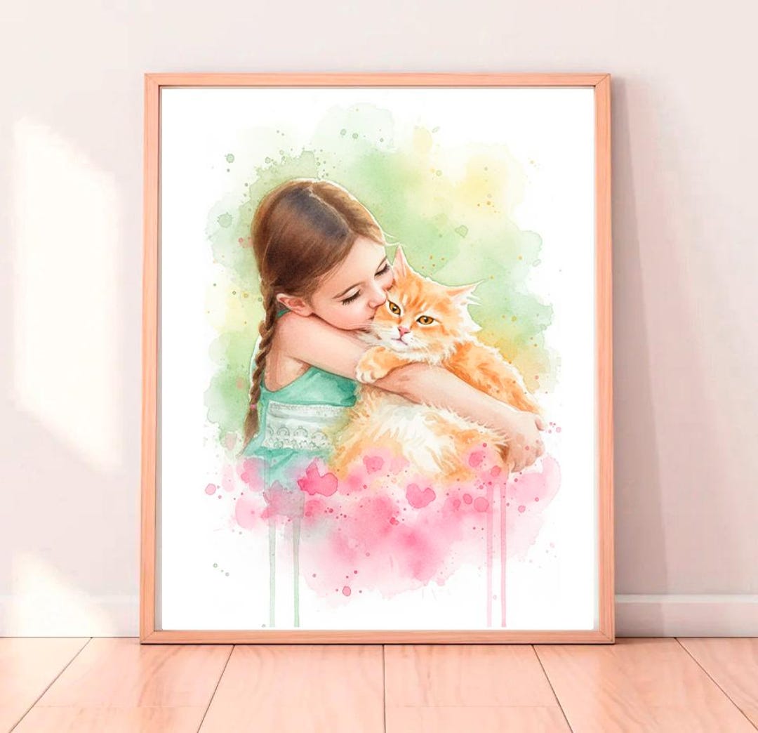 Custom Kids Watercolor Portrait From Photo Child Painting Gift ...
