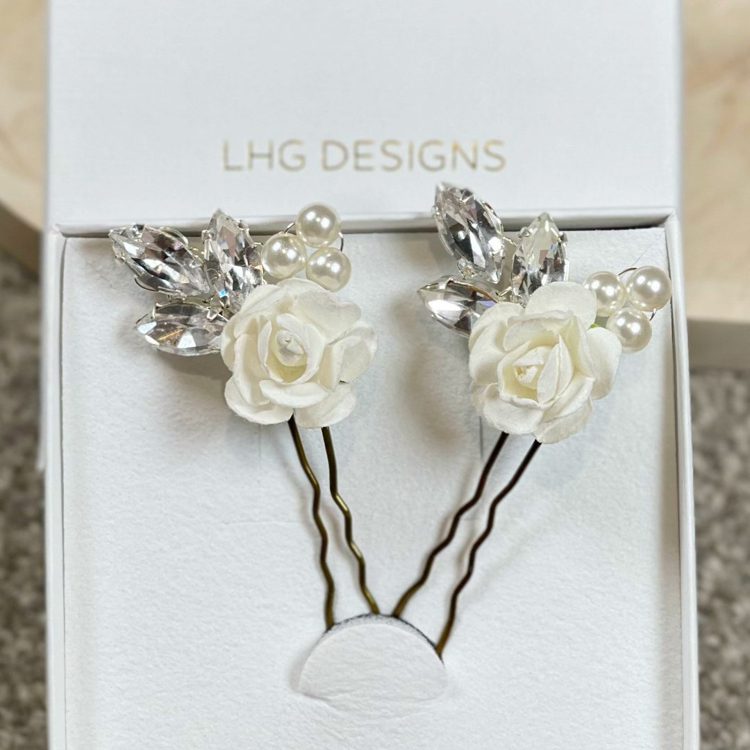 Pearl Floral Sliver Wedding Bridal Accessory, Bridal Handmade Fabric ...