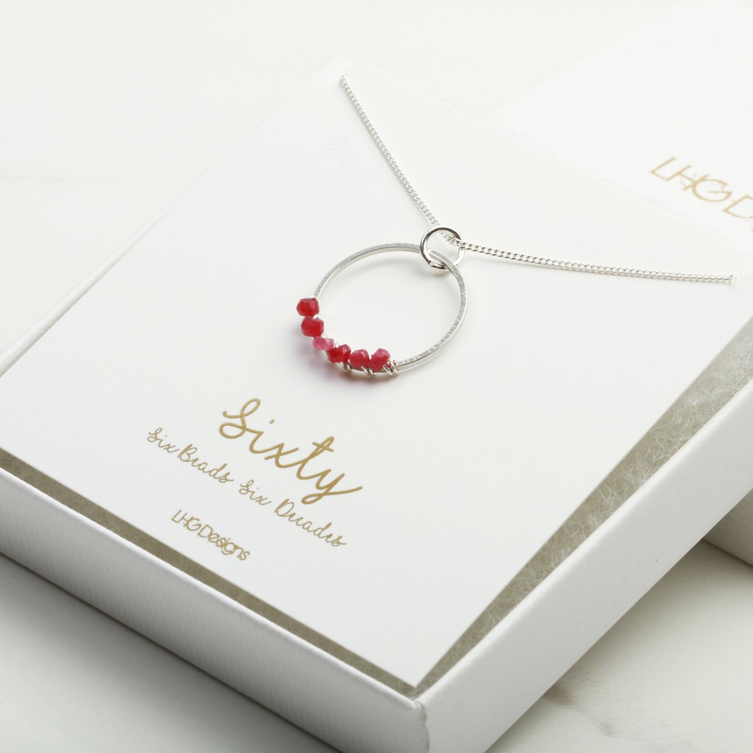 Ruby Birthstone Necklace, July Birthstone Gift, Birthday Gift, Gift for ...