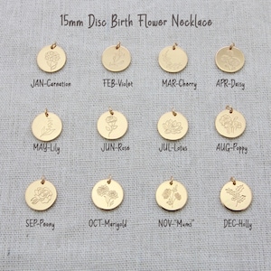 February Birth Flower Necklace, February Birthday Gift for Her, Violet ...