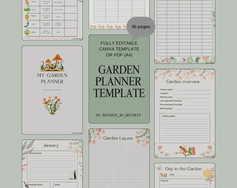 Garden Planner/tracker Canva Template - Etsy