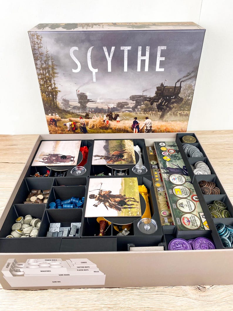 Scythe Insert With Expansions - Sleeves Compatible Inlay Organizer ...