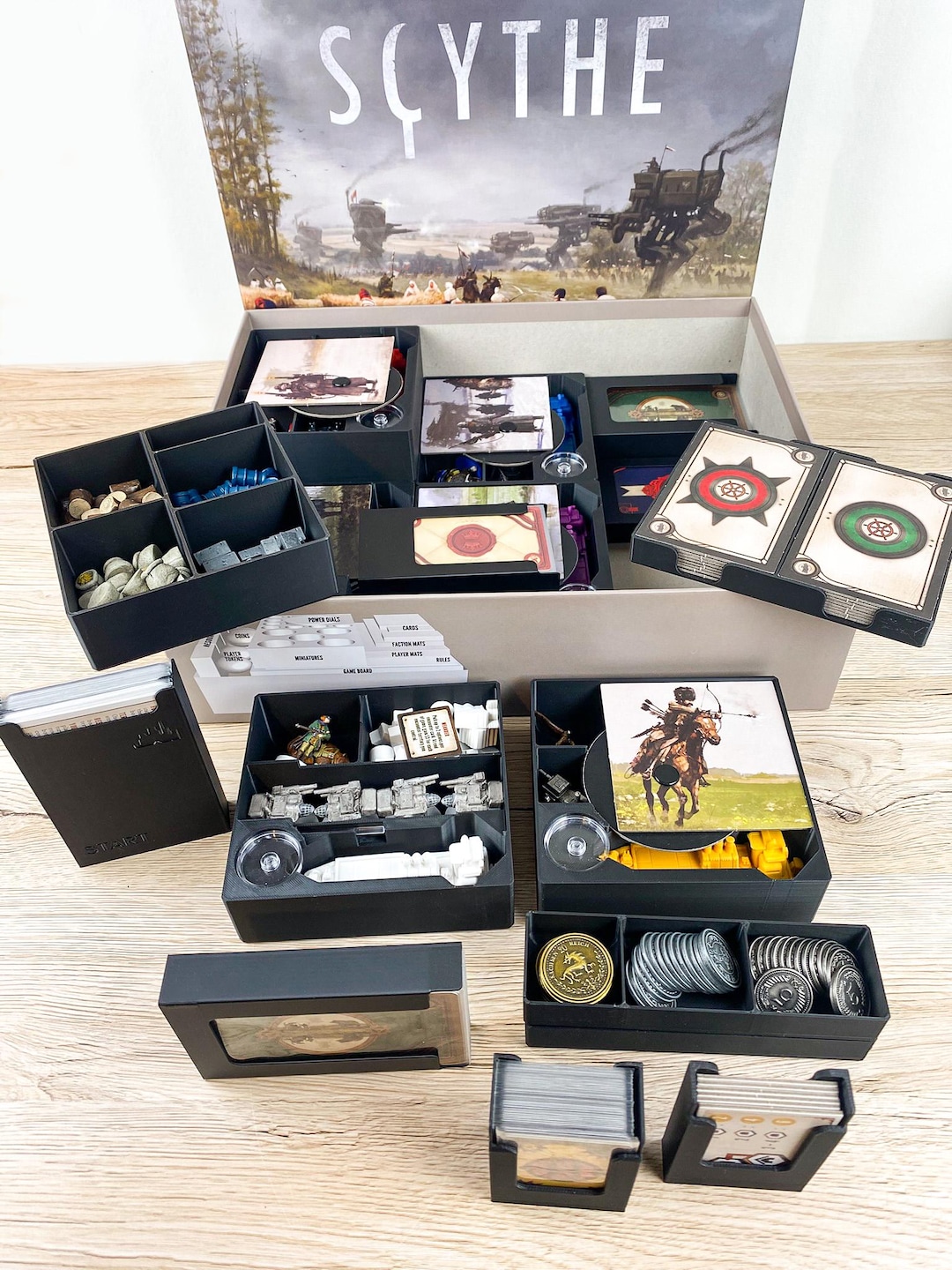 Scythe Insert With Expansions - Sleeves Compatible Inlay Organizer ...