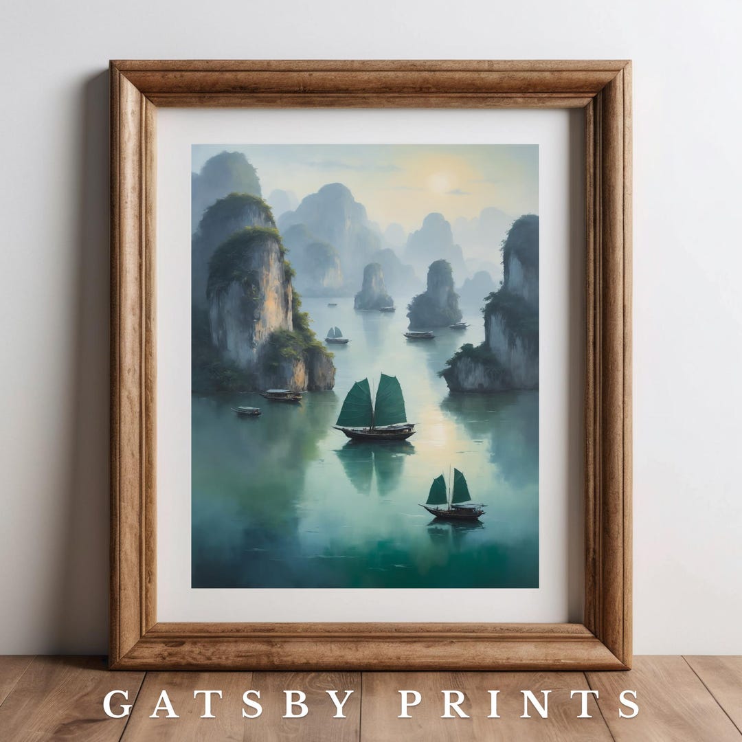 Towering Limestone Art & Collectibles Vintage Oil Painting 4K ...