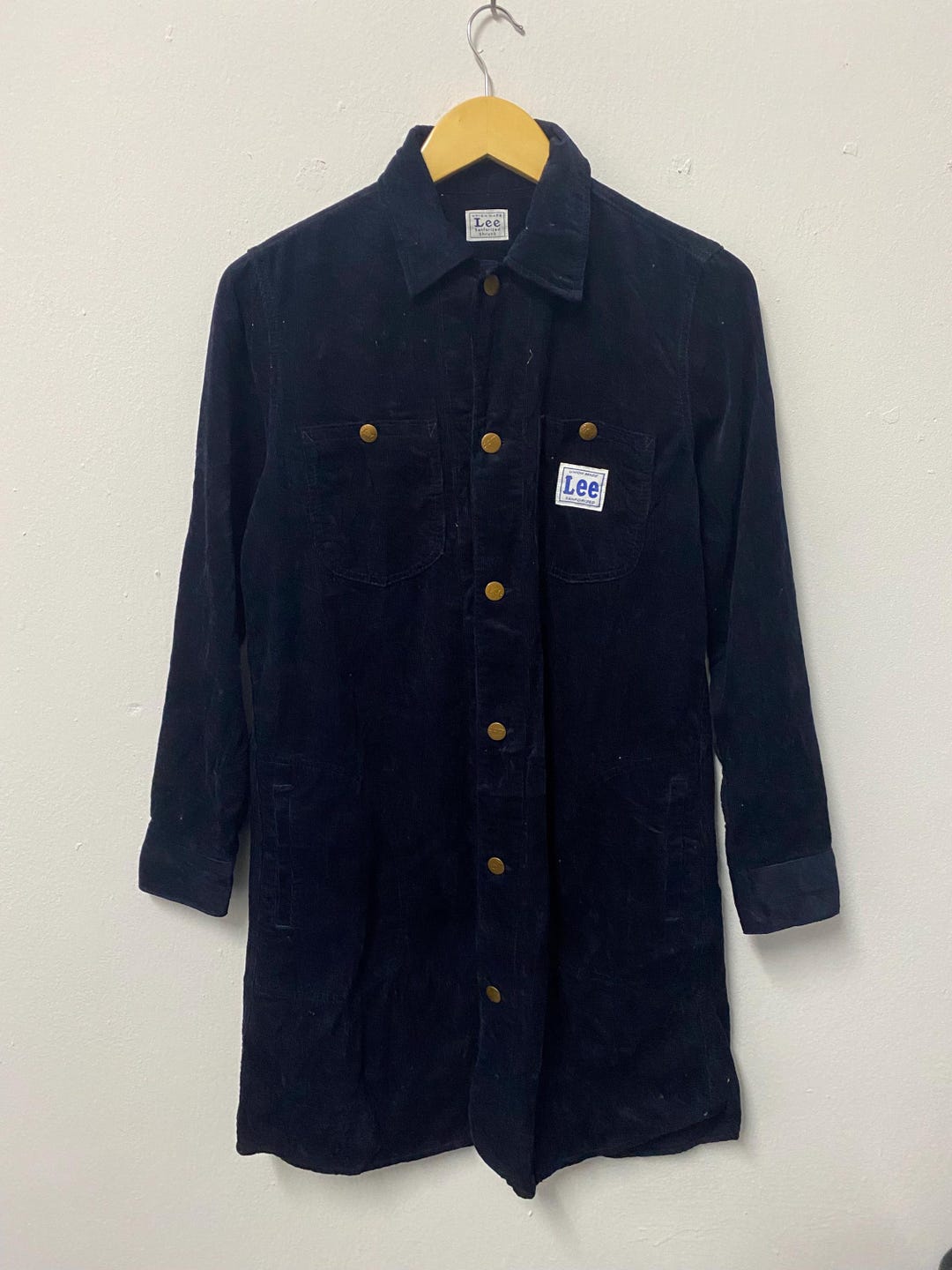 Vintage Lee Sanforized Shrunk Corduroy Long Flannel Workwear Patch ...