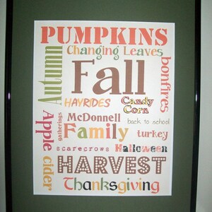 Subway Art for Fall. Instant Download. Printable. - Etsy