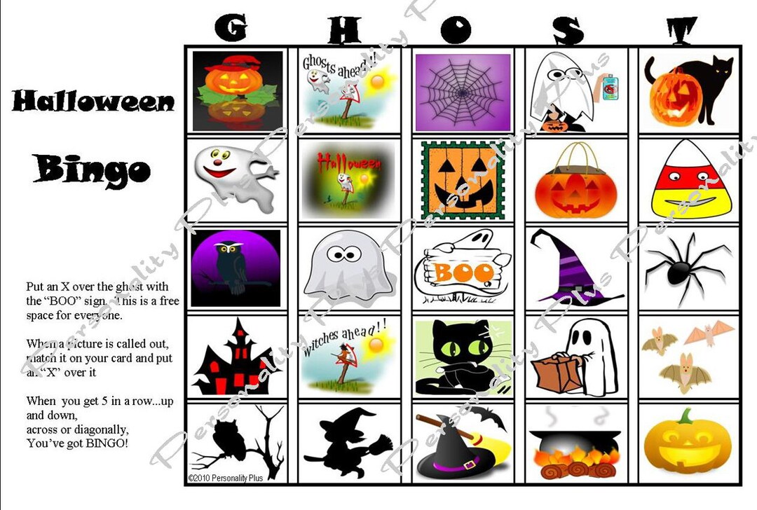 Halloween Bingo and Scavenger Hunt Games. Instant Download - Etsy