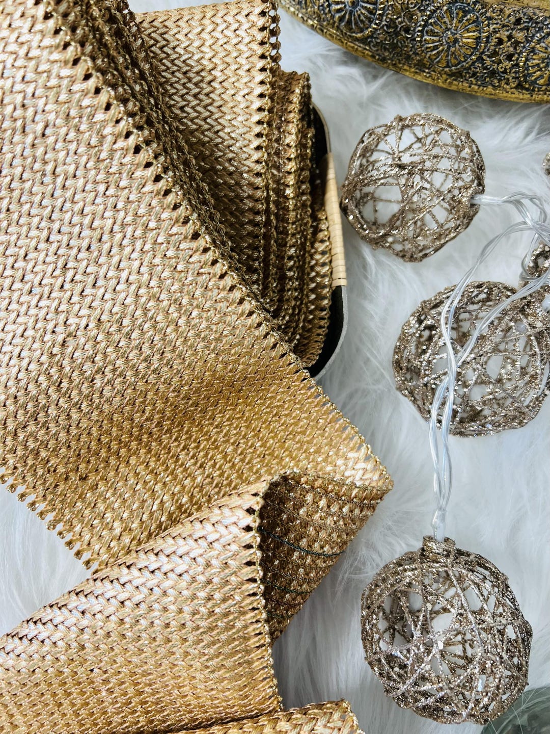 Wide Rose Gold Mesh Trim 11.5 Cm X 4.5 M – Sewing Ribbon for DIY ...