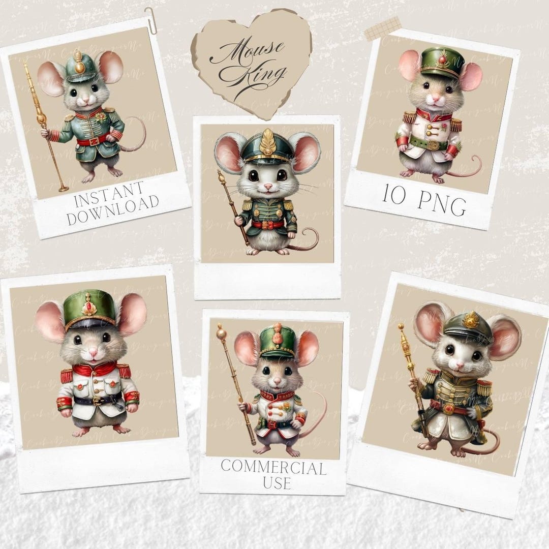 Mouse King Clipart 10 PNG – Christmas Nutcracker Theme, Holiday, Bugle ...