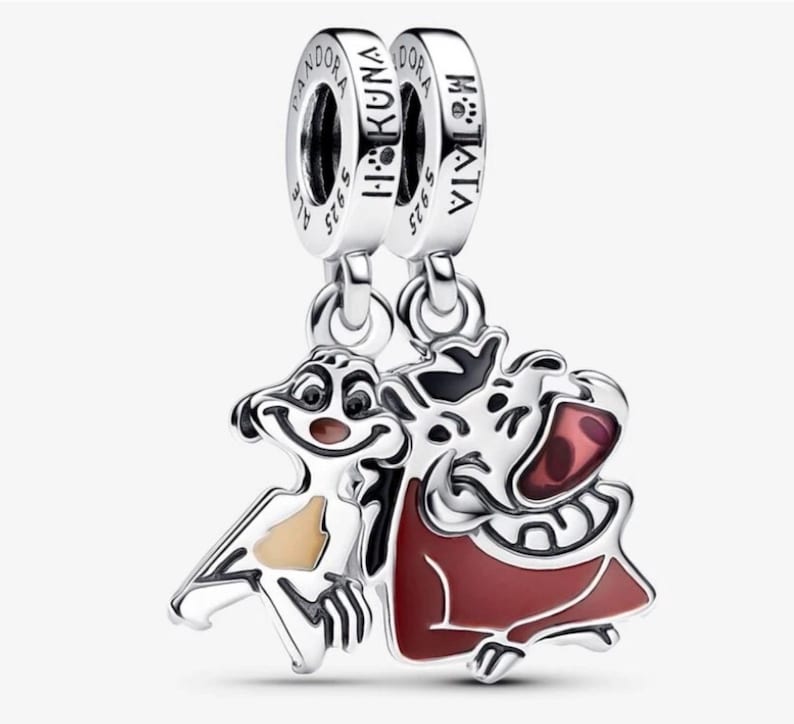 Original Pandora X Disney the Lion King Timon & Pumbaa Split Charm ...