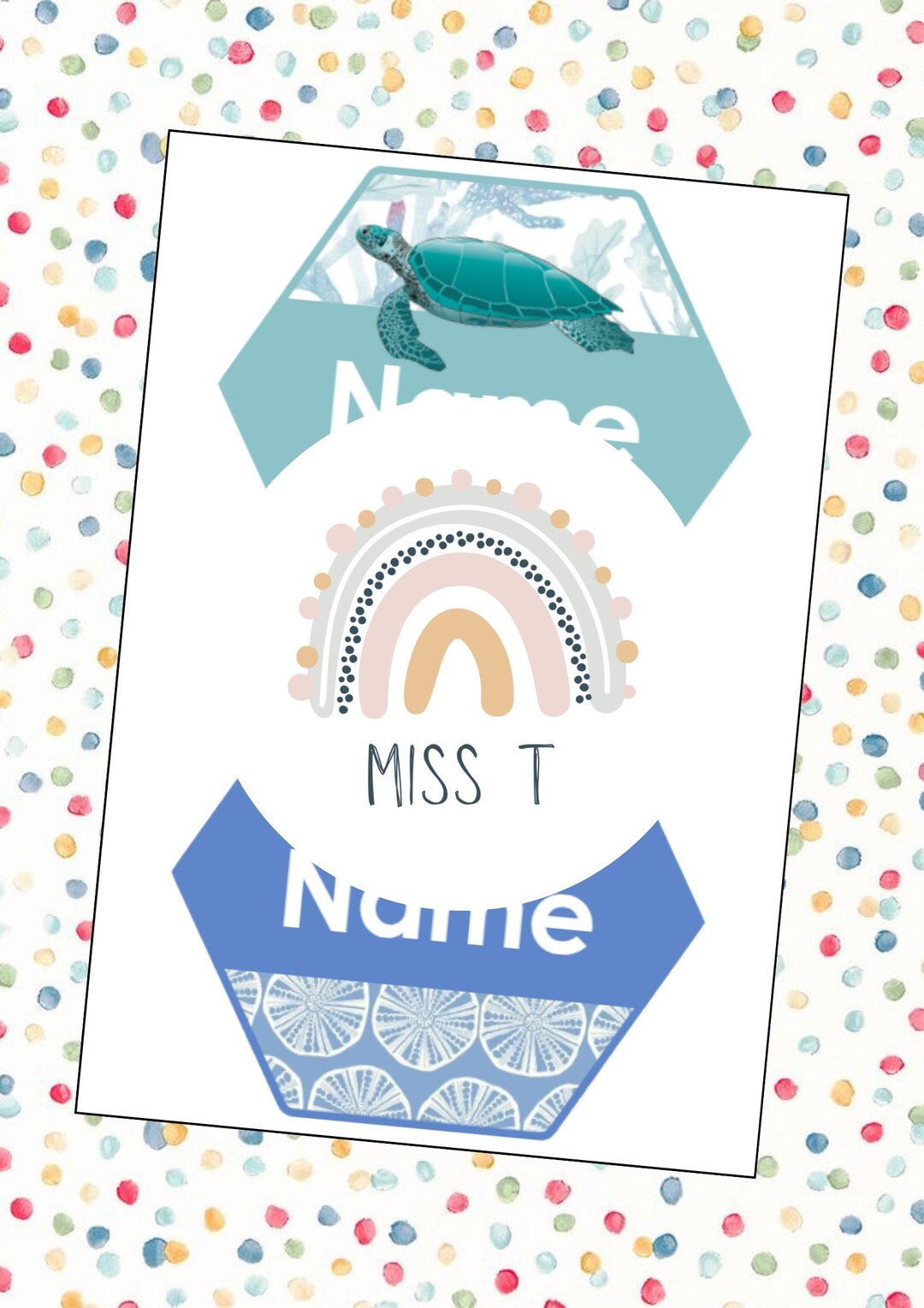 Sea Creature Name Tags - Etsy