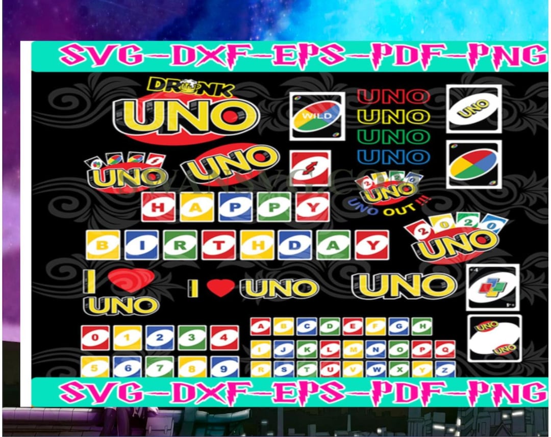 Files Uno Game Card SVG Bundle,card Game Svg, Play Card Svg, Drunk Card ...