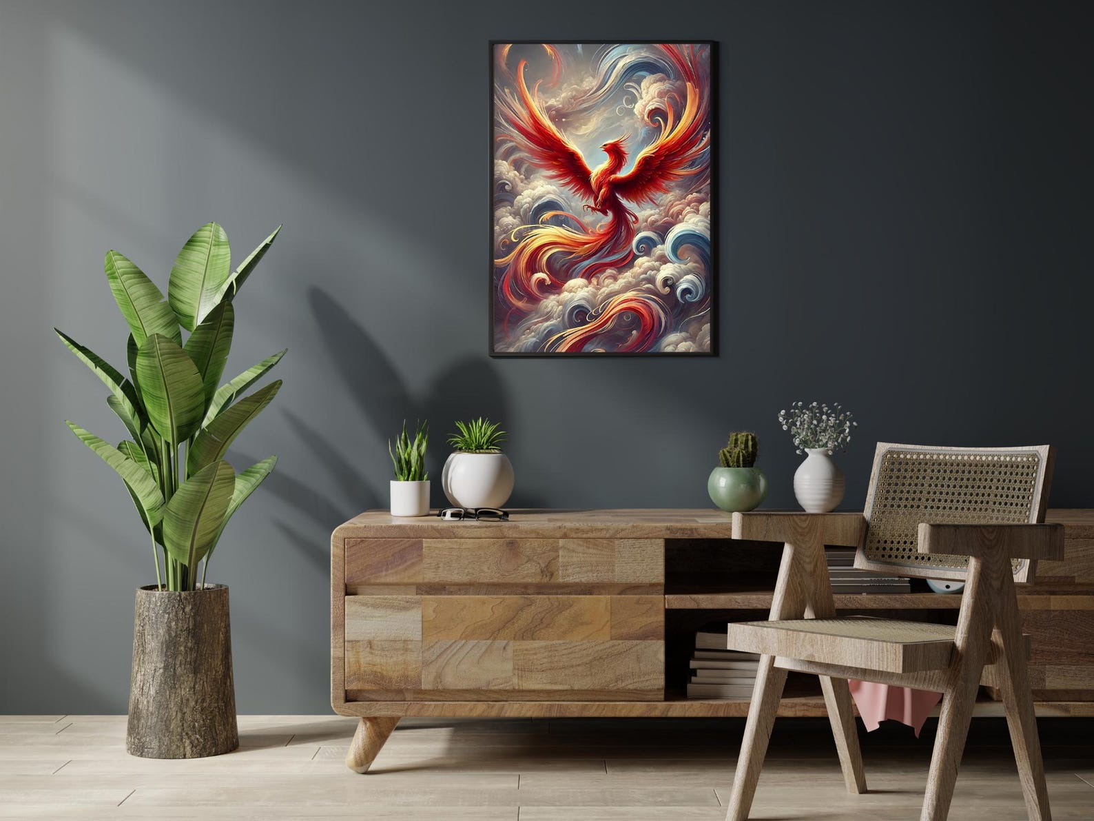Majestic Feng Shui Phoenix Artwork Ignite Transformation & Renewal in ...