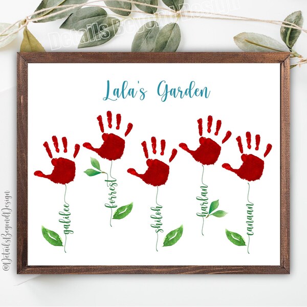 Handprint Flower Art - Etsy