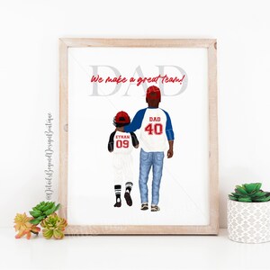 DIGITAL FILE - DAD We Make a Great Team - 8"x10" Printable Print ...